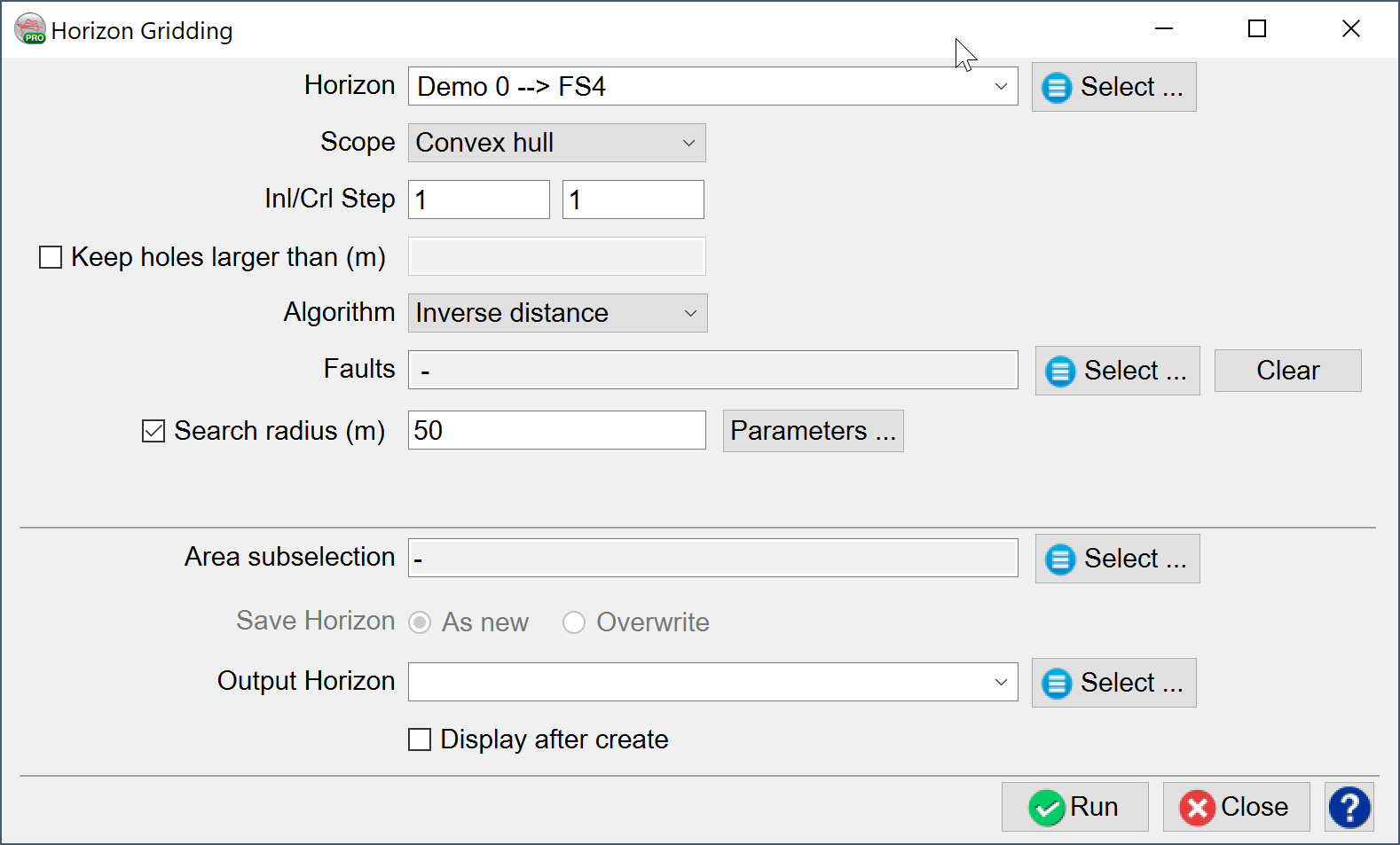 5.2.3.4 Grid A Horizon
