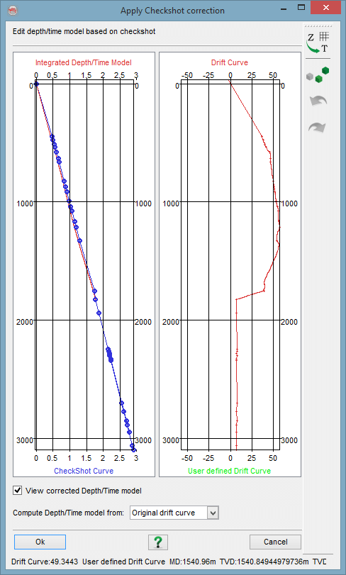 5.4.2.2 Well-Tie Checkshot Editor